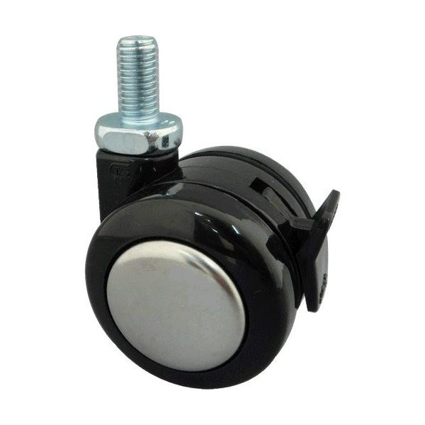 ●品名：TS40-B●ストッパーあり●許容荷重：40daN●取付高(H)：47mm●車輪径(D)：40mm※商品画像はΦ50mmになります●車輪幅(W)：41.5mm●ネジ径：・M8×P1.25●平径(S)：14mm●軸長(L)：15mm●...