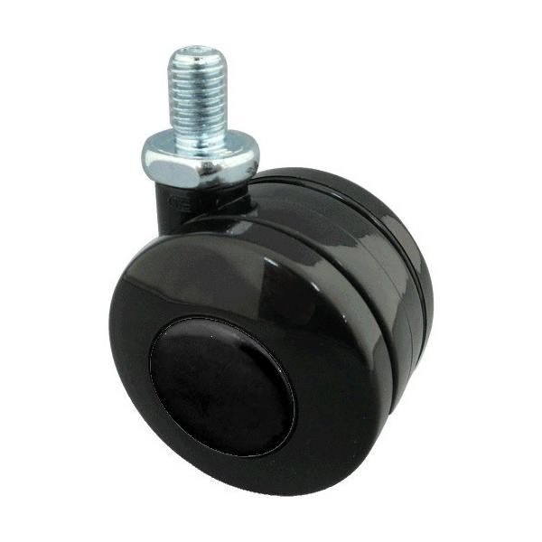 ●品名：T50-B●許容荷重：60daN●取付高(H)：58mm●車輪径(D)：50mm●車輪幅(W)：45.5mm●ネジ径：M12×1.25●平径(S)：17mm●軸長(L)：15mm●旋回半径(A)：39mm●偏芯(C)：14mm●本体...