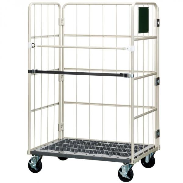 本州送料無料 離島都度見積 個人宅配送・代引き不可●品種：かご車（かご台車）●品番：RC-P-55C●出荷単位：1●耐荷重：500kg●底板 樹脂製 ●色：アイボリー●入り数：1●自重：58kg●車輪：Cタイプ　4輪自在 2輪ストッパー付●...