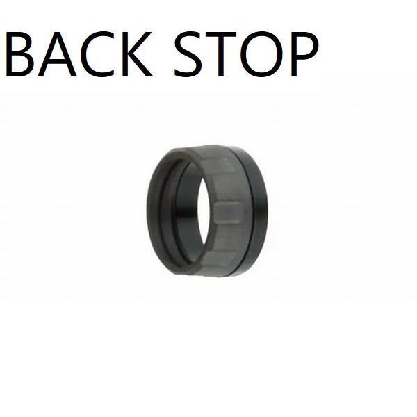 新ダブルナットシステム用ロックナット。オール樹脂製。カラーによってメインナットの緩みを最少に抑える「BACK STOP機構」。