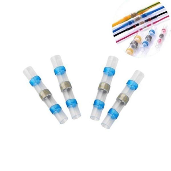 収縮チューブの内面にハンダリング入り、配線を簡単に絶縁 密封 圧着 接続します。チューブの内面には接着剤があります。 断線防止 工具不要 ギボシ要らず ライターだけでも半田付けができます。 収縮率：2:1 接着層あり、防水性あり、引抜き強度...