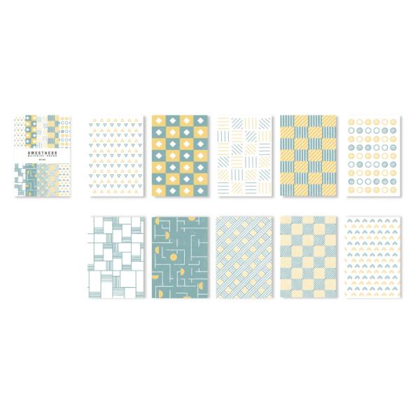 ”言己 IYANJI  ”という中国ブランドのデザインペーパーになります★※当店で検品を行い、品質の良いものを選んでおりますが、若干包装に傷みがある場合がございます。◎材質：優質紙◎紙サイズ：83mm x 56mm５柄　各10枚　計５０枚入...