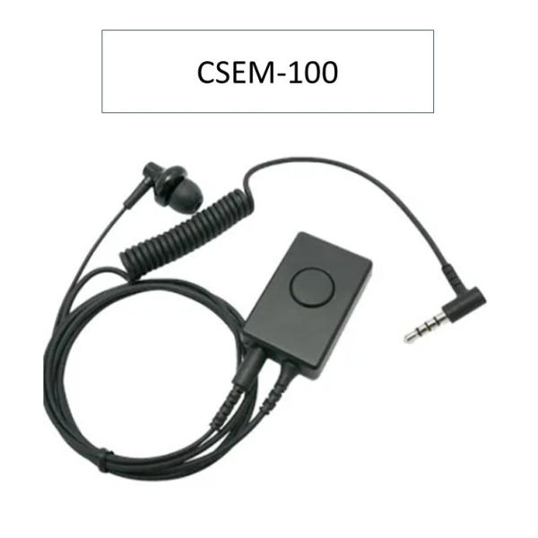 ●CSEM-100 (CSEM100)はエステックジャパン製の有線PTTイヤホンマイクです。●イヤホン(カナル)CSE-C01(ジャックサイズ3.5φ、長さ50cm)も付属しています。●イヤホンのイヤーピースはS/M/Lが1つずつ付いていま...