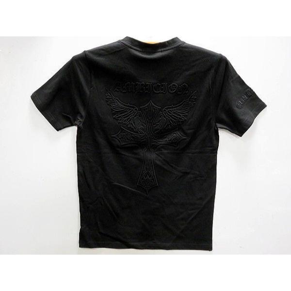 Be Ambition  半袖Tシャツ  クロス＆ロゴ　エンボス　ビーアンビション【サイズ】M:着丈60cm  肩幅40cm　袖丈20cm  身幅45cmL:着丈64cm　肩幅44cm　袖丈21cm　身幅50cmXL:着丈68cm　肩幅48...
