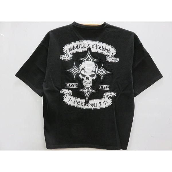 Y.e(J)ow　スカルクロス　半袖Ｔシャツ【サイズ】44:着丈：67cm 肩幅：59cm 袖丈：23cm 身幅:55cm46:着丈：70cm 肩幅：61cm 袖丈：25cm 身幅：58cm【素材】綿100%