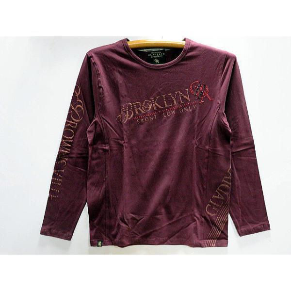グラディエイト 長袖Ｔシャツ  ラインストーン刺繍　GLADIATE【サイズ】M:着丈：60cm 肩幅：42cm 袖丈：61cm 身幅：47cmL:着丈：64cm 肩幅：46cm 袖丈：62cm 身幅：50cmXL:着丈：68cm 肩幅：4...