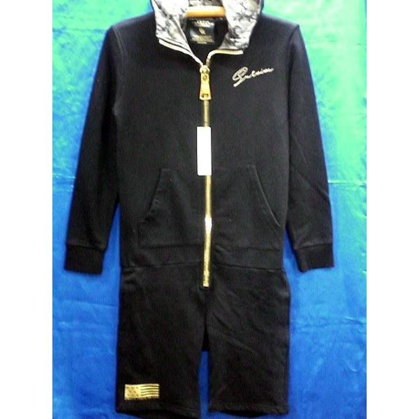 GLADIATE　ＢＩＧZIP オールインワン　変形ショート丈つなぎ　グラディエイト【サイズ】M:総丈95cm 肩幅43cm 袖丈60cm 胴幅43cm 股下23cm 裾幅23cmL:総丈98cm 肩幅46cm 袖丈60cm 胴幅46cm ...