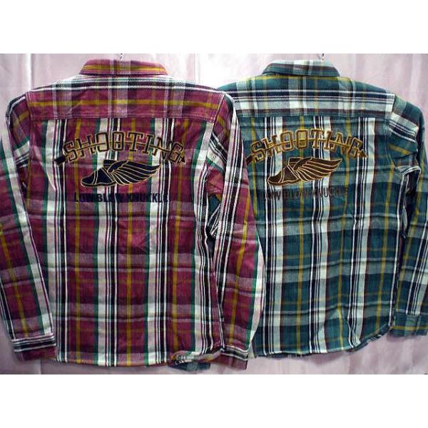 LOWBLOW KNUCKLE　長袖シャツ　SHOOTING刺繍　ローブローナックルネイティブ、アメリカン、インディアンなどのオールドアメカジテイストを現代風にアレンジしたコアなデザインが特徴。洗礼されたシルエットに手の込んだデザインなど、...