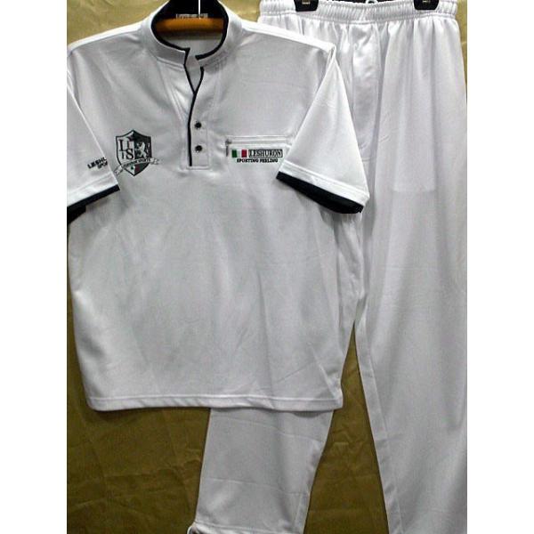 レシュロンスポーツ  半袖上下セット　LESHURON SPORTS ■Mサイズ（上）　着丈：66cm　　肩幅49cm　袖丈23cm 身幅50cm　　　　（下）総丈：103cm 腰囲：〜90cm　　股下：72cm　 もも幅28cm■Lサイズ...