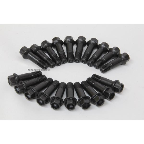 ベンツ純正 ホイールボルト 20本M14 ピッチ1.5 球面首下45mm ブラック