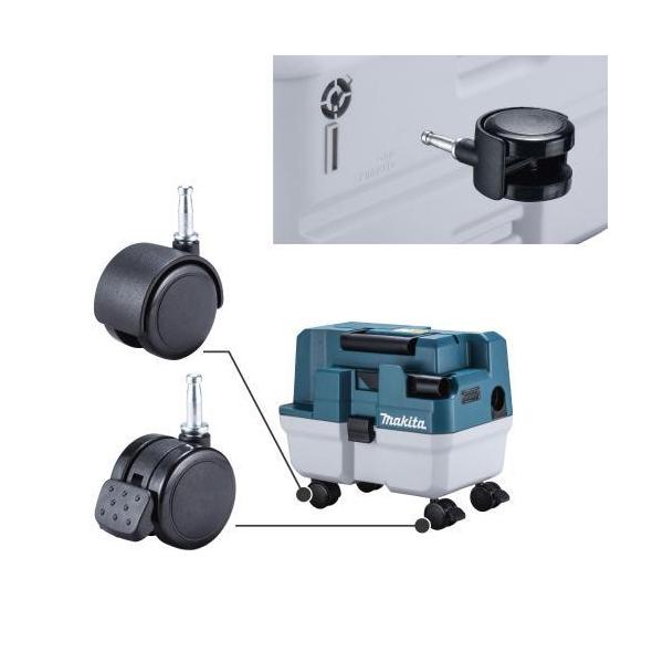 マキタ VC014G・VC013G 用の純正キャスターセット。ストッパー付き×2個、ストッパーなし×2個の計4個入り。移動と固定を両立し、安定性と作業効率を向上。75mm径キャスターでスムーズな移動が可能。純正部品で安心のフィット感。圧入仕...