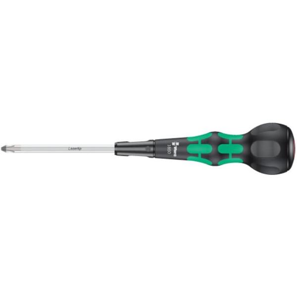 プロフェッショナル向けの高精度設計ドライバーです。ドイツ製の確かな品質と、独自のレーザーチップ加工によりネジへのグリップ力が大幅に向上。ネジ穴のカムアウト（滑り）を防ぎ、安定した作業をサポートします。握りやすいボールグリップデザインを採用し...