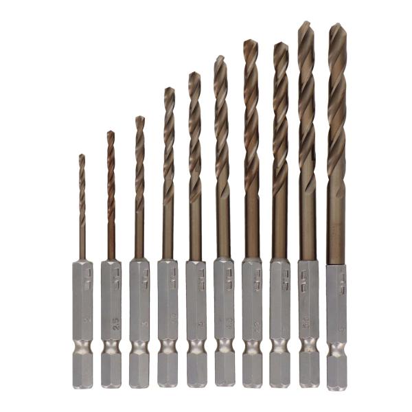 【特長】 ●食い込みよし、速やかに穴があく クロスシンニング加工（3.0mm以上） 【用途】 ●難削材・ステンレス・一般鋼材・鋳鉄・軽金属の穴あけに ●難削材・ステンレス・一般鋼材・鋳鉄・軽金属の穴あけに 【セット内容】 ●2.0/2.5/...