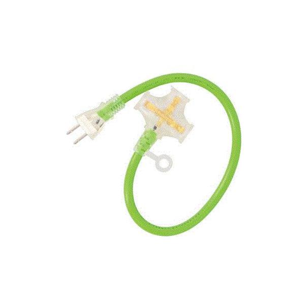 長さ(m)　0.4 定格　125V 色　グリーン 仕様　3ツ口 使用電力(W)　1500 電流容量(A)　15