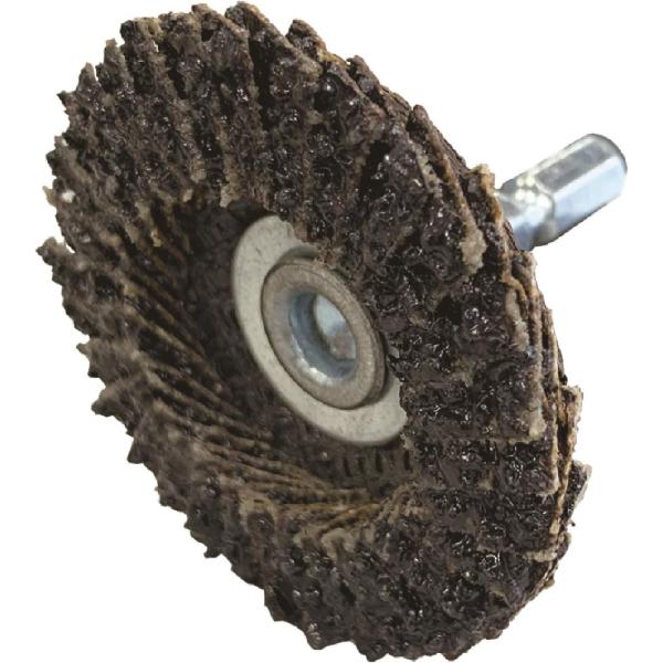 特長平面研磨が可能です。用途に合わせた4種類7粒度です。インパクト軸で着脱がワンタッチです。用途コンクリート用仕様・規格 インパクト軸用粒度(#)：24外径(mm)：50幅(mm)：10軸径(mm)：6.35軸長(mm)：30最高使用回転数...