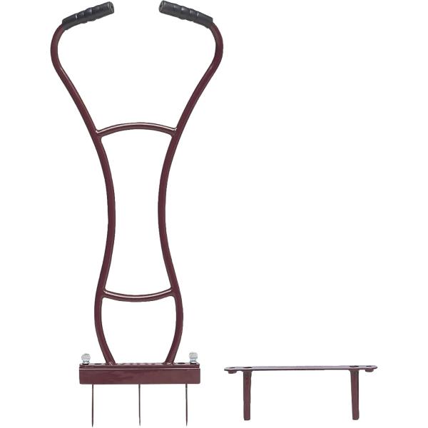 刃先を交換することで二通りに使用できる兼用タイプ。古い根を切り、芝生に活力を与えるスバイクと肥料の浸透をよくするバンチとのゼット。サイズ：スパイク：870mm、バンチ：850mm