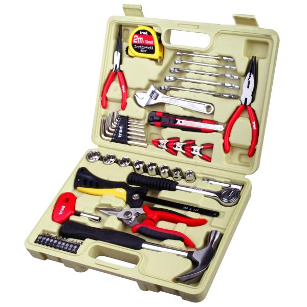 【特長】 ●４５ＰＣＳの厳選工具をセットアップ ●備えて安心、使って便利なツールセット ●持ち運びに便利な収納ケース付き 【仕様】 ●ケースサイズ:H235×W310×D65mm ●セット重量:2.7kg ●ケースサイズ:H235×W310...