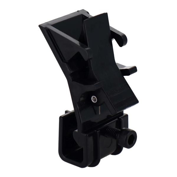 【特長】 ●大開口ホルダーがペン等をしっかりキャッチし作業中の脱落を防止します。 ●溝付き・溝なしヘルメット対応●左右取付対応 【仕様】 ●本体サイズ：H80×W35×D38ｍｍ ●重量:30ｇ ●本体サイズ：H80×W35×D38ｍｍ ●...