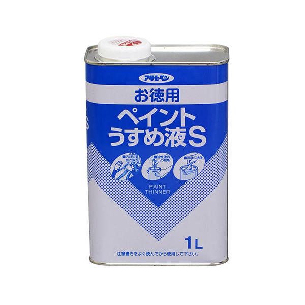塗料の粘度が高く、塗りにくいときに希釈できます。塗料を塗ろうとする面の汚れを拭き取ることもできます。塗料を塗ったあとの塗装用具の洗浄や衣服などについたときの拭き取りにもご使用いただけます。●内容量：1L。●適応塗料：合成樹脂塗料・油性塗料。...