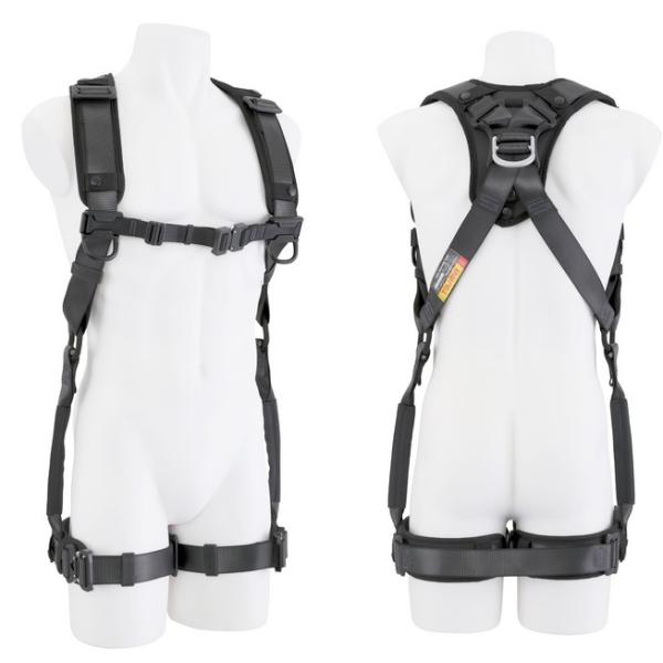 快適性と装着性、軽さにとことんこだわったハイスペックモデル腰道具を付けたまま脱ぎ着ができます。ハーネスを使う時に胴ベルトを外す必要がありません軽い！本体重量1,000g（付属パッド重量250g）フリーサイズ 。調整幅が広いのでどんな体型にも...