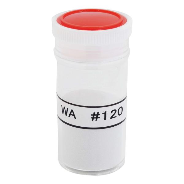 ●白色アルミナ ●必要な分だけを水、油などに溶いて使用できるため、経済的です。 ●鋼(硬鋼、特殊鋼、高速鋼など)の焼入材の研磨、鏡面磨きに ●粒度：#120 ●内容量(g)：20 ●ケースサイズ(mm)：全長62x外径32 ●本体質量 32...