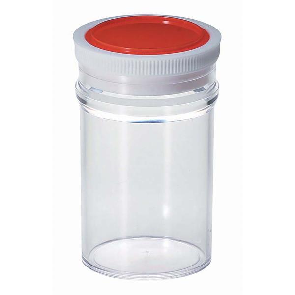 ●本体：ポリスチレン ●簡単に密閉できる押蓋式です。 ●内容物が見やすいクリア素材を使用しています。 ●コンパクトな保存容器です。 ●粉末や錠剤などの保存に ●容量(ml)：120 ●目盛(ml)：- ●最大外径(mm)：59 ●高さ(mm...