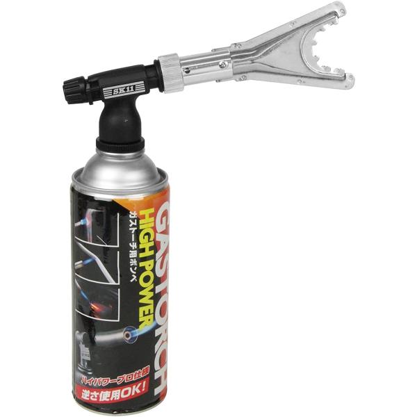 用途  管材の半田付け、ロウ付け。機能・特徴  炎はリング炎でパイプを効率よく加熱する為、ロウ付け時間が短縮できます。火口は回転する為、作業性に優れています。火口はステンレスの為、耐久性が強く、熱伝導が小さいので本体側の温度上昇が抑えられま...