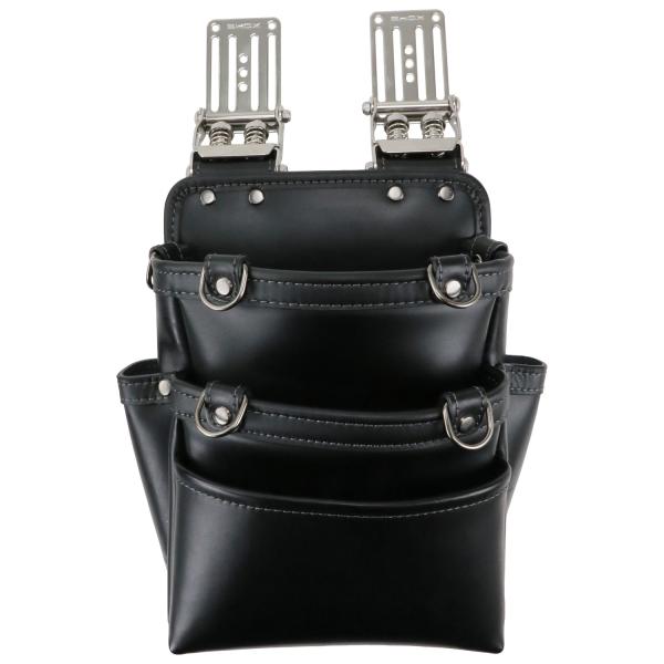 【商品説明】作業に従事するすべての方におすすめのSHOX腰袋です。この工具ホルダーは、特に衝撃吸収を考慮したSHOX機構を搭載しており、装着時の歩行による衝撃を最大30%軽減します。これにより、長時間の作業でも体への負担を抑えつつ、効率的に...