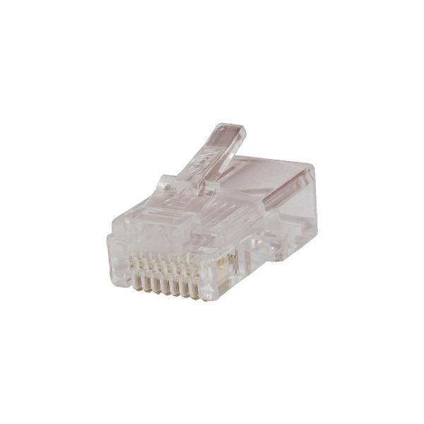 【特長】【CAT5e対応】 貫通式モジュラープラグ(RJ-458P8C) 単線、より線共用 導体径AWG24 金メッキ層を持ち耐久性抜群 金メッキ:50μ(≧1.27μm) 貫通式により圧着加工作業が簡単! ケーブルの長さ調整不要 配線の確...