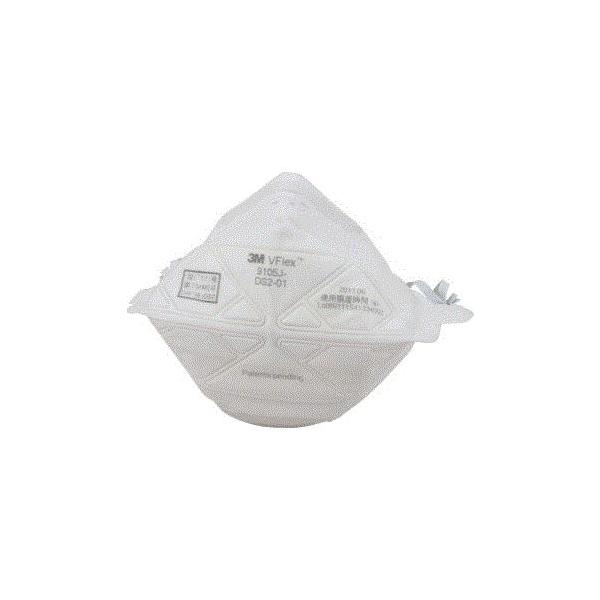 防じんマスク国家検定区分2に合格。粒子捕集効率95％以上の高い安全性を有する製品です。吸気抵抗:50Pa以下、排気抵抗:50Pa以下保管時や携帯時に便利な平面折りたたみ式形状。使用時にはカップ型となり、あごを全体的に優しく包み込むことでマス...