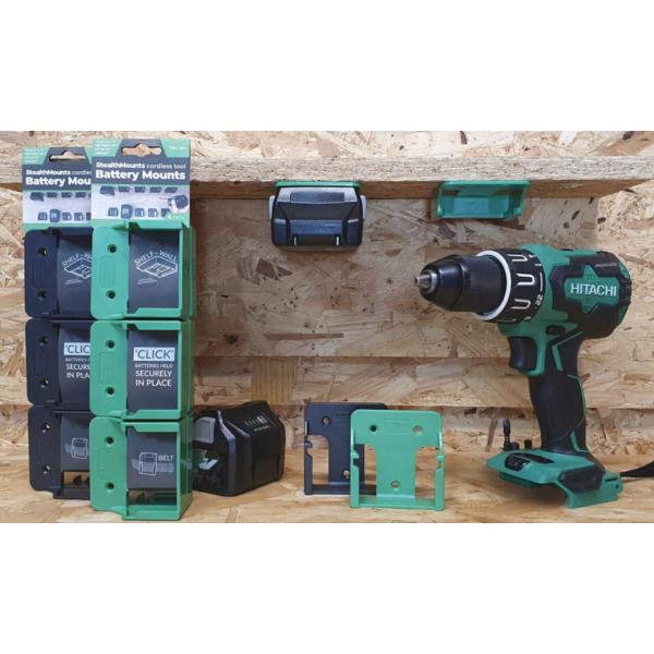 本商品は、Hikoki/Metabo HPT/Hitachi 14.4V,18V,36V用バッテリーマウント（ホルダー）です。壁や机に取り付けることで、バッテリーの整理整頓・安全保管の両立ができます。マウントに取り付ける時は” カチっ ”と...