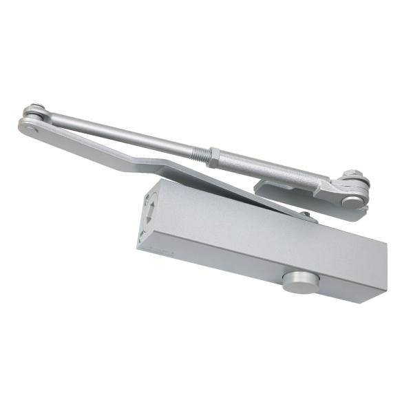 取替用ドアクローザPSX-2・PSX-3・他社メーカー数種類のドアクローザを同じ取付ネジ位置で交換できます！・ストップ付・ストップなし兼用・取付穴隠しシールで取付穴を隠せます。・カラーはシルバーとバーントアンバーの２色。PSX-2　取替可能...