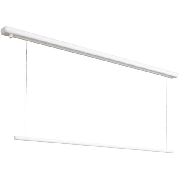 川口技研室内用ホスクリーン昇降式操作棒タイプURM-L-W（L=1740mm・竿の長さ1600mm)面付け型物干し竿を昇降させることで、洗濯物を邪魔にならない高い位置で干すことができます昇降時のときだけ操作棒をセットし、くるくる回すだけの簡...