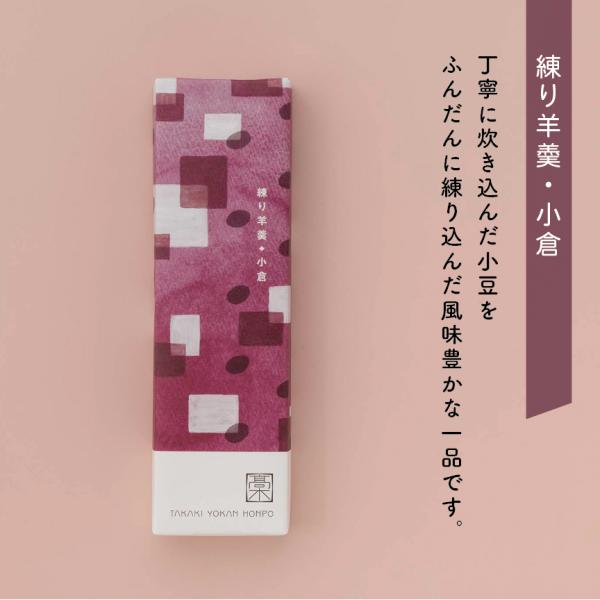 圧力窯でふっくら炊き上げた小豆をたっぷり入れ、しっかりと煉り込みました。小豆の風味をご堪能ください。原材料　砂糖、生あん、寒天、小豆、賞味期限製造から６ヶ月※レターパックでの発送のため、お一人様５点までとさせていただきます。　５点以上のお求...