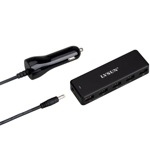 LVSUN 車載充電器 シガーソケットカーチャージャー 36W 7.2A 5ポート USB ACアダプター iPhone iPad Android Xperia Galaxy スマートフォン タブレット等に対応 ブラック商品コード：6607...