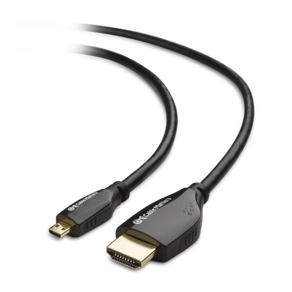 Cable Matters 高速4K Micro HDMI HDMI 変換ケーブル 3m、4K@60Hz対応 MicroHDMI ケーブル、タブレット／ノートパソコン／カメラ／Raspberry Pi 4・5 対応、ブラック商品コード：66...
