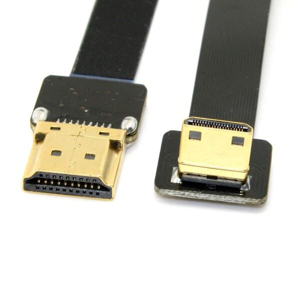 chenyang CYFPV Mini HDMI オス - HDMI オス FPC フラットケーブル 20cm FPV HDTV マルチコプター 航空写真用 90度ダウンアングル商品コード：66079689385型番：HD-190-DN-0...