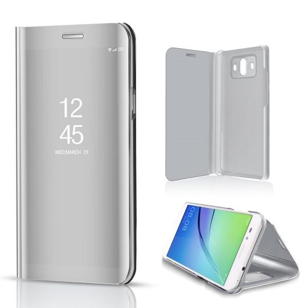 Huawei Mate10 ケース, Translucent Window View Flip Wallet Stand カバー, Shiny Plating Make Up Mirror, TAITOU Smart Sleep/Awake...