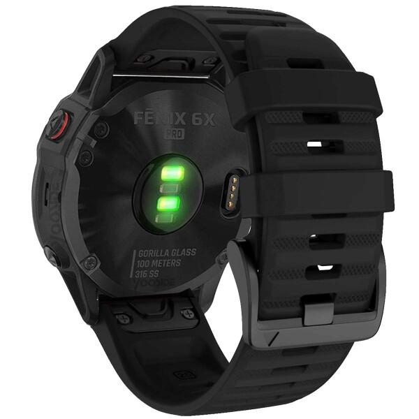 26mm シリコンウォッチバンド 替えベルト はに適合 GARMIN(ガーミン)Fenix 7X / Fenix 6X / Fenix 5X / Enduro 2 / epix Pro 51mm / D2 Delta PX用 交換 ベルト ...