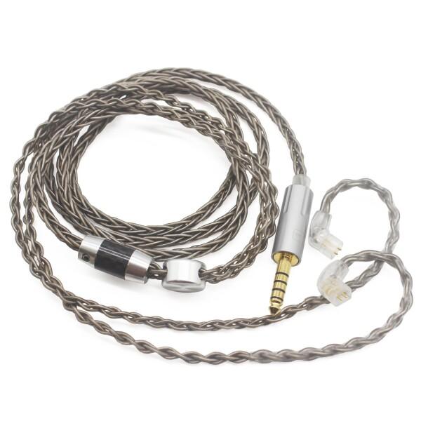 Youkamoo 4.4mm バランス 8芯 編組 銀メッキ線 アップグレードケーブル 音質調節 耳掛型 交換用ケーブル ZSN Pro ZS10 Pro NF2u KZ ZSX QDC IEMs (QDC)商品コード：6607969071...