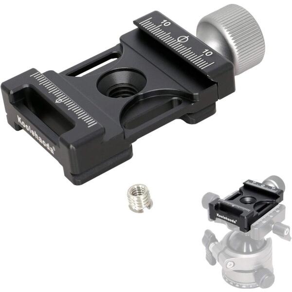 Koolehaoda クイックリリースプレートクランプ アルカスイス互換 アルミ製 38mmクイックシュー カメラ三脚アクセサリー 三脚/一脚/スライドレール/ボールヘッド/雲台カメラ用商品コード：66079690812型番：DE-38Qカ...