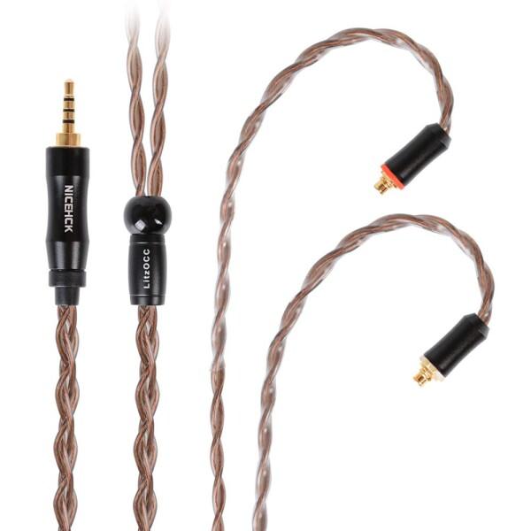 NICEHCK Litzocc 4n 4芯単結晶銅 OCC イヤホンケーブル MMCX 2.5mm 金属製プラグ 着脱式 柔らかい アップグレードケーブル 4極 1.2m DIYイヤホンのアクセサリ 音質改善 高級交換用ケーブル ハイエンド...