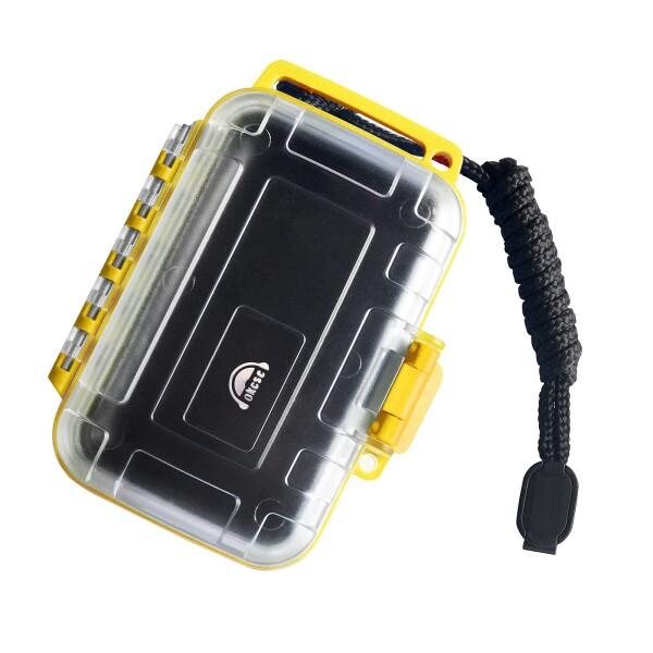 okcsc EZB05 イヤホンケース ハードケース 収納ポーチ 小物 有線イヤホン ケーブル 収納 IP68 防水 防塵 防震 耐衝撃 透明+イエロー商品コード：66079690905カラー：透明+イエロー【多機能収納】外形寸法:1321...