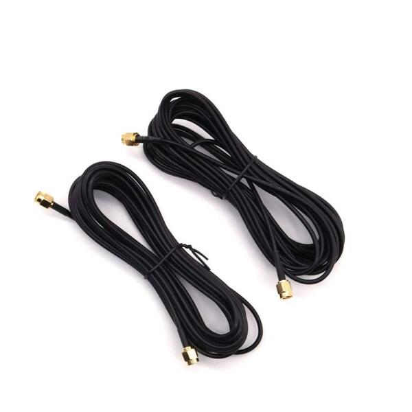 WINGONEER 2PCS 16フィートブラックWLANアンテナ延長ケーブルWLANアンテナケーブルSMAケーブル-ダブルオス内部穴商品コード：66079691924型番：1526カラー：ブラックワイヤカテゴリ:高密度純銅RG174ライン...