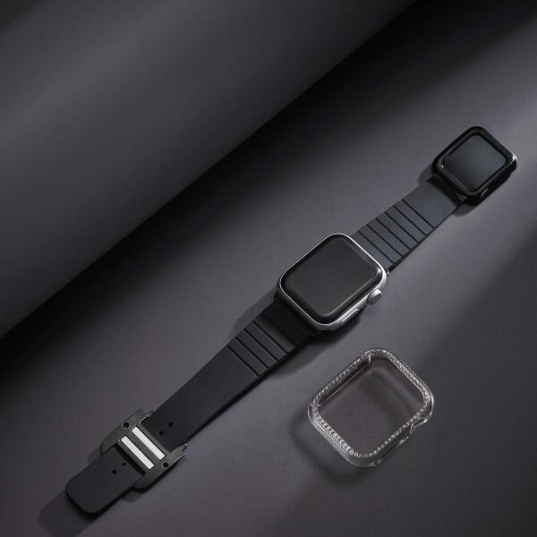 Handodo for Apple Watch バンド 8/7/6/5/4/3/2/1 SE 1/2/3 Ultra アップルウォッチ バンド 交換ベルト シリカゲル ビジネス モダン バックル iwatch バンド (40mm, 黒)商品...