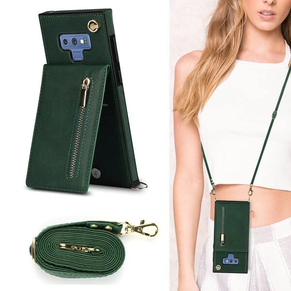 Galaxy Note9 SC-01L SCV40 対応 スマホ ケース Galaxy Note9 肩掛け 首かけ 斜めがけ ショルダー ケースGalaxy Note9 財布型 ケース Galaxy Note9 PU皮革カバー Galaxy...