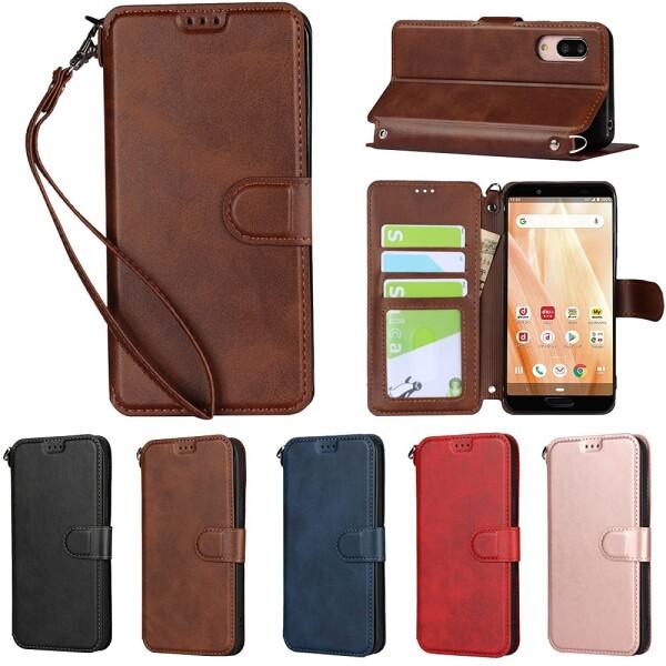 Eastwave for Aquos Sense3 ケース for Sense 3 Lite sh-02M shv45 手帳式 カバー 財布型 横置きスタンド 機能 PUレザー カード収納 超薄型 ベルト付きブラウン商品コード：660796...