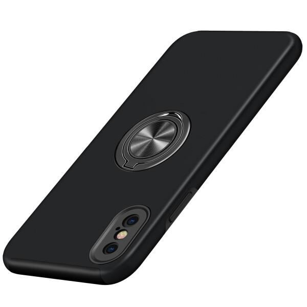 Tgaoleyd iPhone X ケース/iPhone XS 用ケース リング付き 耐衝撃 tpu フルプロテクトデザイン 薄型 スタンド機能 アイフォンxs 用カバー 5.8インチ 全面保護 擦り傷防止 落下防止 米軍MIL規格 車載ホ...