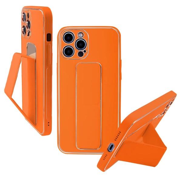 HANDODO for iPhone 12 Pro Max ケース スタンド機能iPhone 12 Pro Max用 ケース ビーガンレザー 耐衝撃 グリップバンド付き アイフォンカバー カメラ保護 衝撃吸収 耐汚れ 全面保護 携帯ケース商...