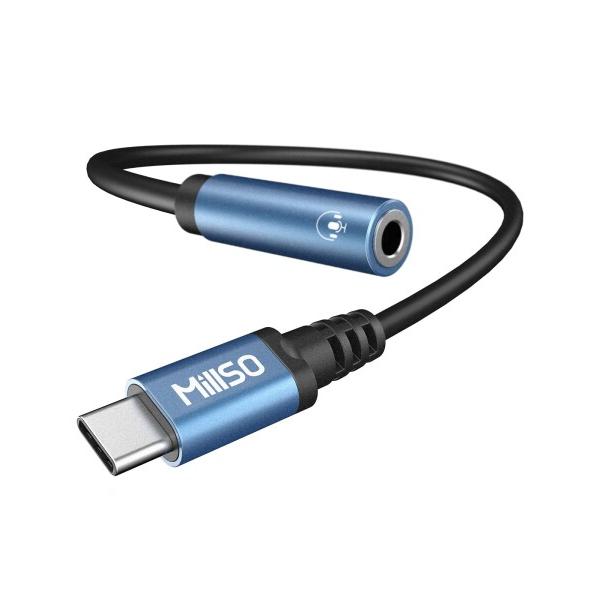 MillSO type c イヤホン変換アダプタ DAC搭載 通話/音量調節/音楽再生対応 usb c イヤホンジャック 高耐久 タイプc イヤホンアダプタ Type-C機器用 20cm商品コード：66079695215型番：MTC351F...